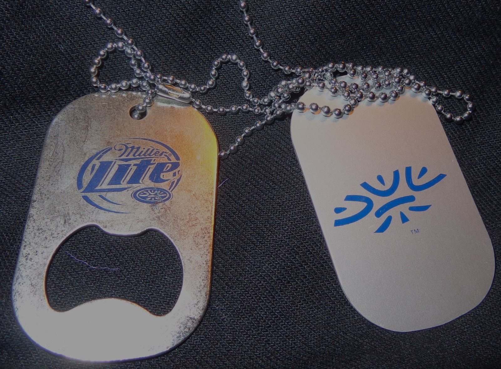 Miller Lite Dog Tags - Bottle Opener on a chain - NEW | eBay