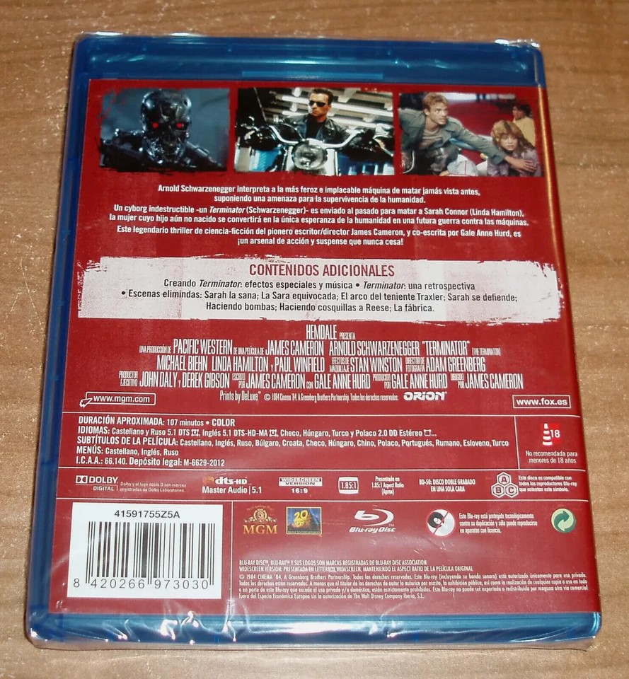 Terminator (Il Terminator) Blu-Ray Nuovo Sigillato Fantascienza A-B-C ...