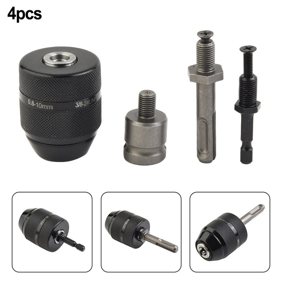 Convenient Drill Chuck 0.8mm-10mm 3/8-24UNF Adapter Chuck Converter ...