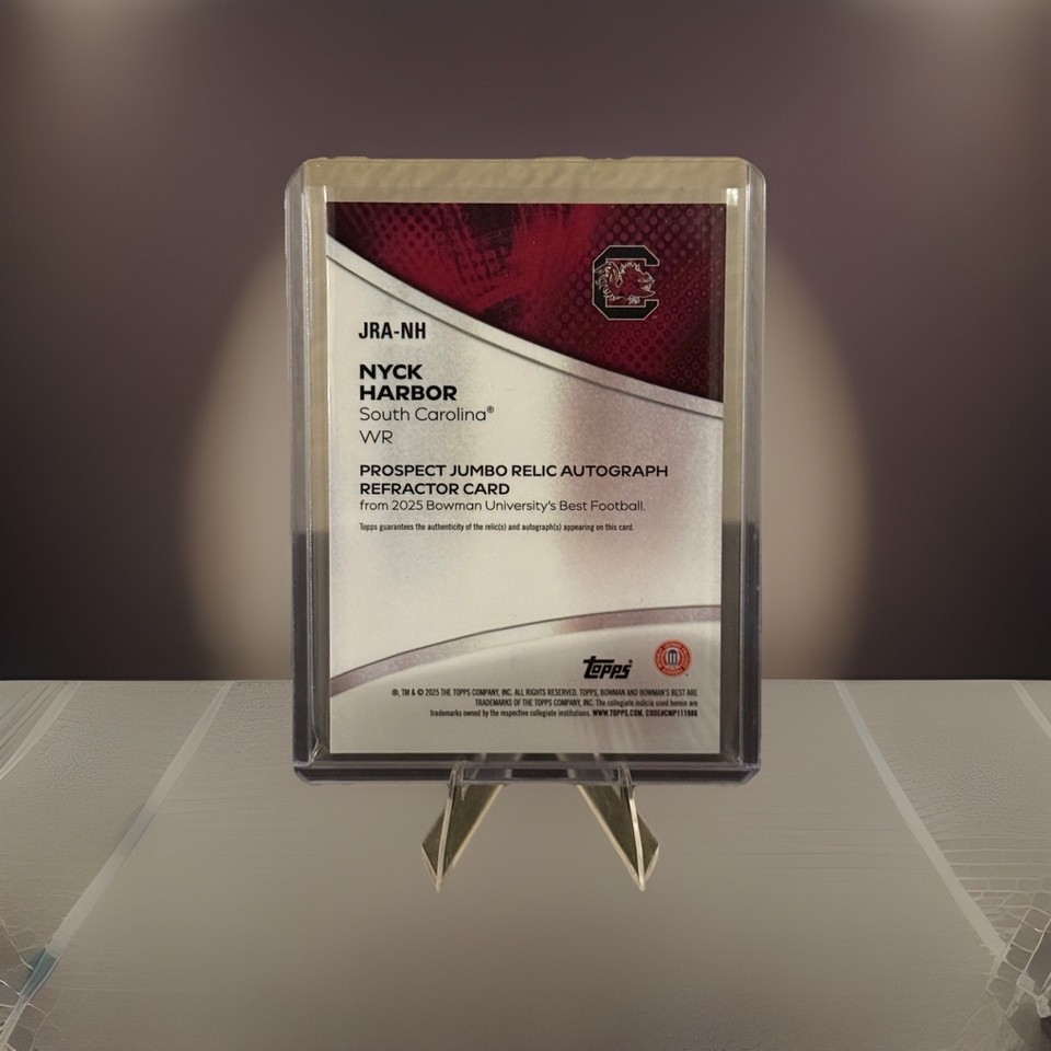 🔥2025 Bowman’s Best U Nyck Harbor Jumbo Relic Auto 10/10 South Carolina ...