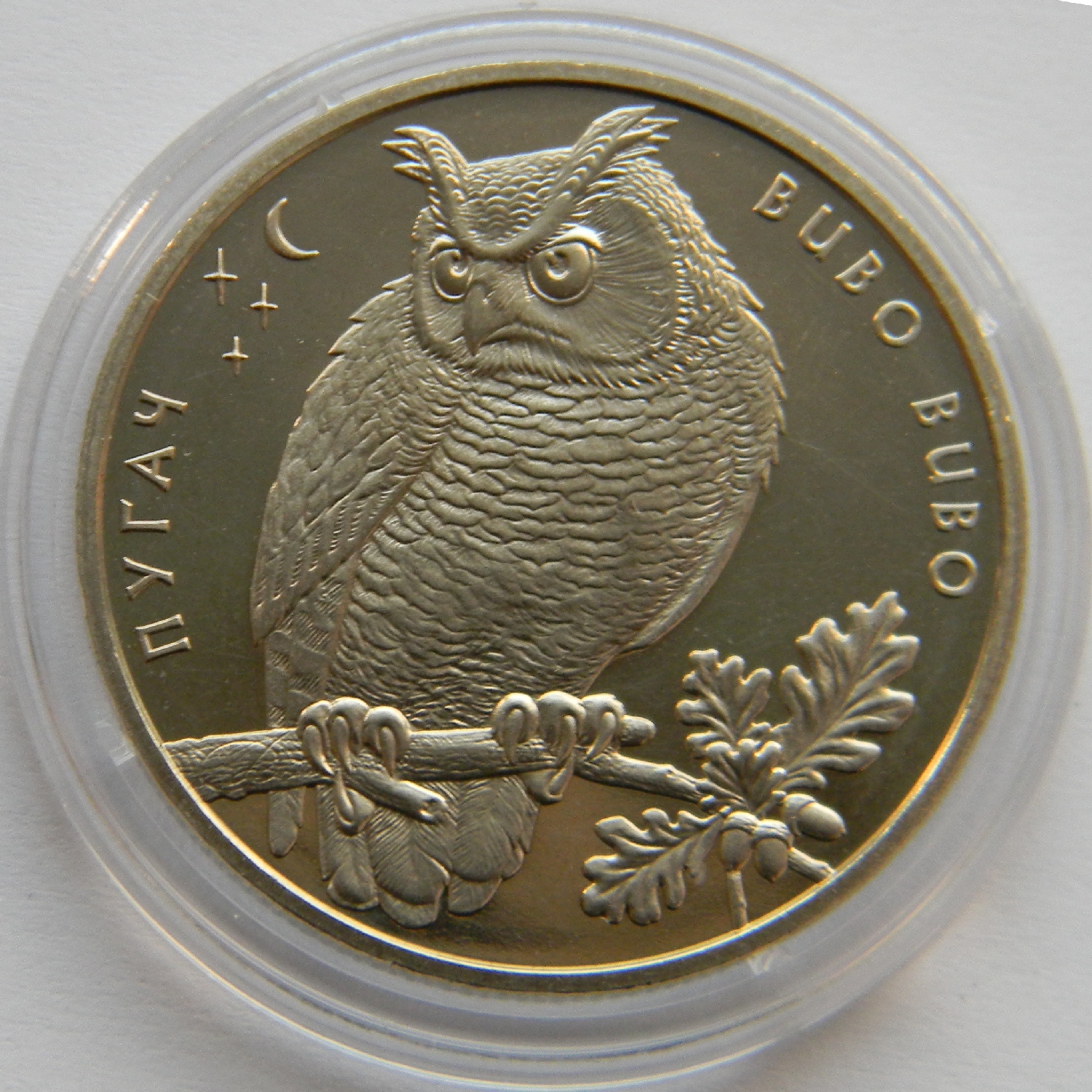 EAGLE OWL - BUBO BUBO Ukraine 2 Hryvnia 2002 Rare Bird Fauna Coin KM ...