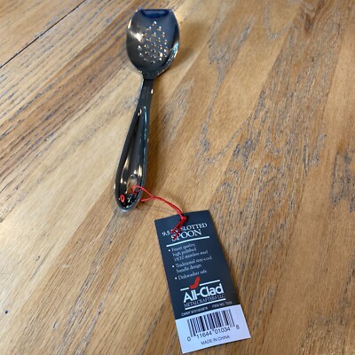 NEW All-Clad T233 Stainless Steel Serving Slotted Spoon 9.5in ...