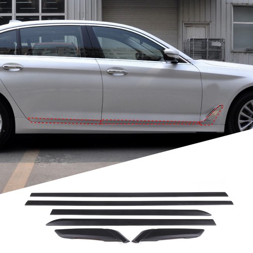 Matte Black Car Door Body Strip Side Molding Kit Trim For BMW 5 Series ...