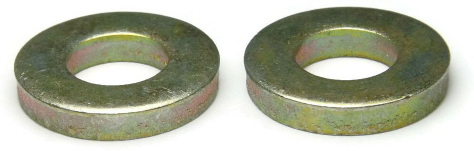 Extra Thick Flat Washers Grade 8 Yellow Zinc - USA Made, SAE Inch Sizes ...