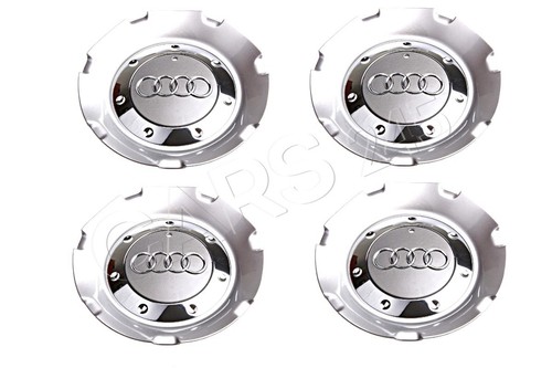 Genuine Wheel Center Hub Caps 4pcs Diamond Silver For AUDI A8 D3 D4 ...