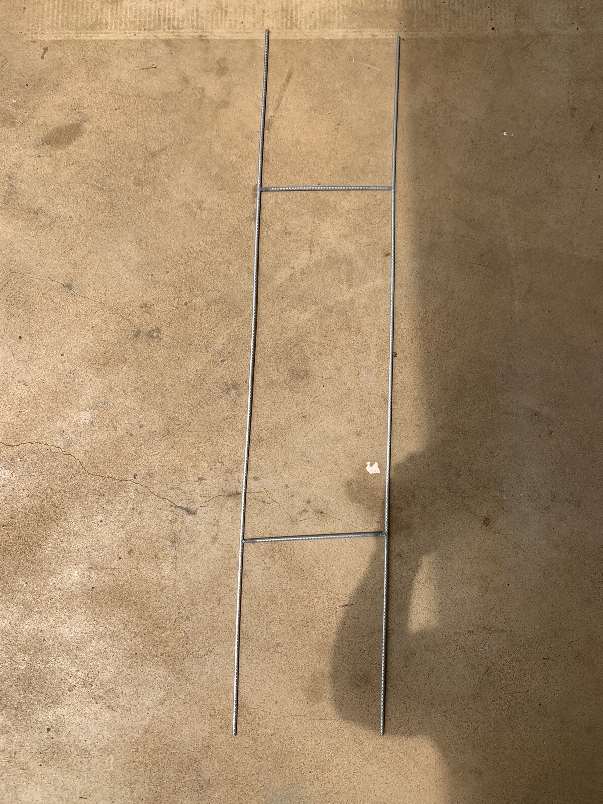 Frame Stake H 1 Grey Metal Wire Sign Holder Double Step Stick 30"Lx6”W ...