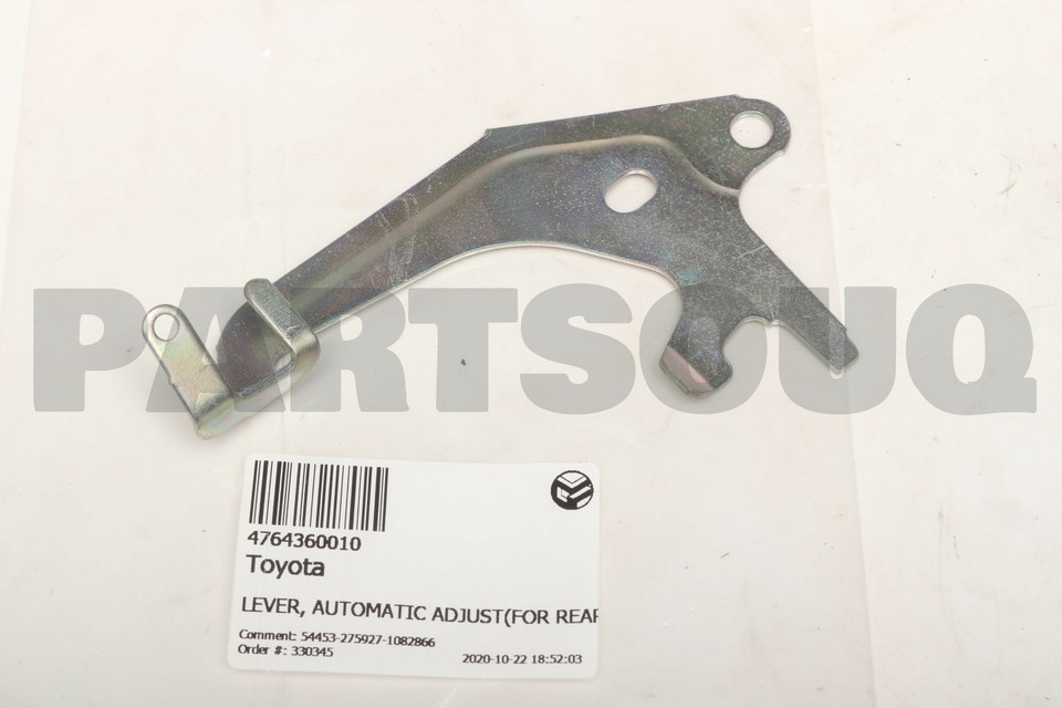 4764360010 Genuine Toyota LEVER, AUTOMATIC ADJUST(FOR REAR BRAKE), RH ...