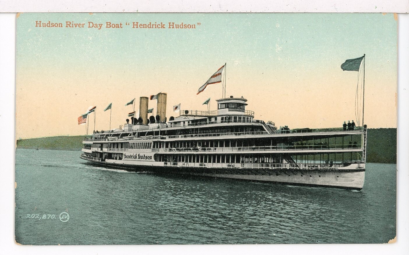 SW SS HENDRICK HUDSON, Hudson River Day Line 1907 - 1915 NY Ship ...