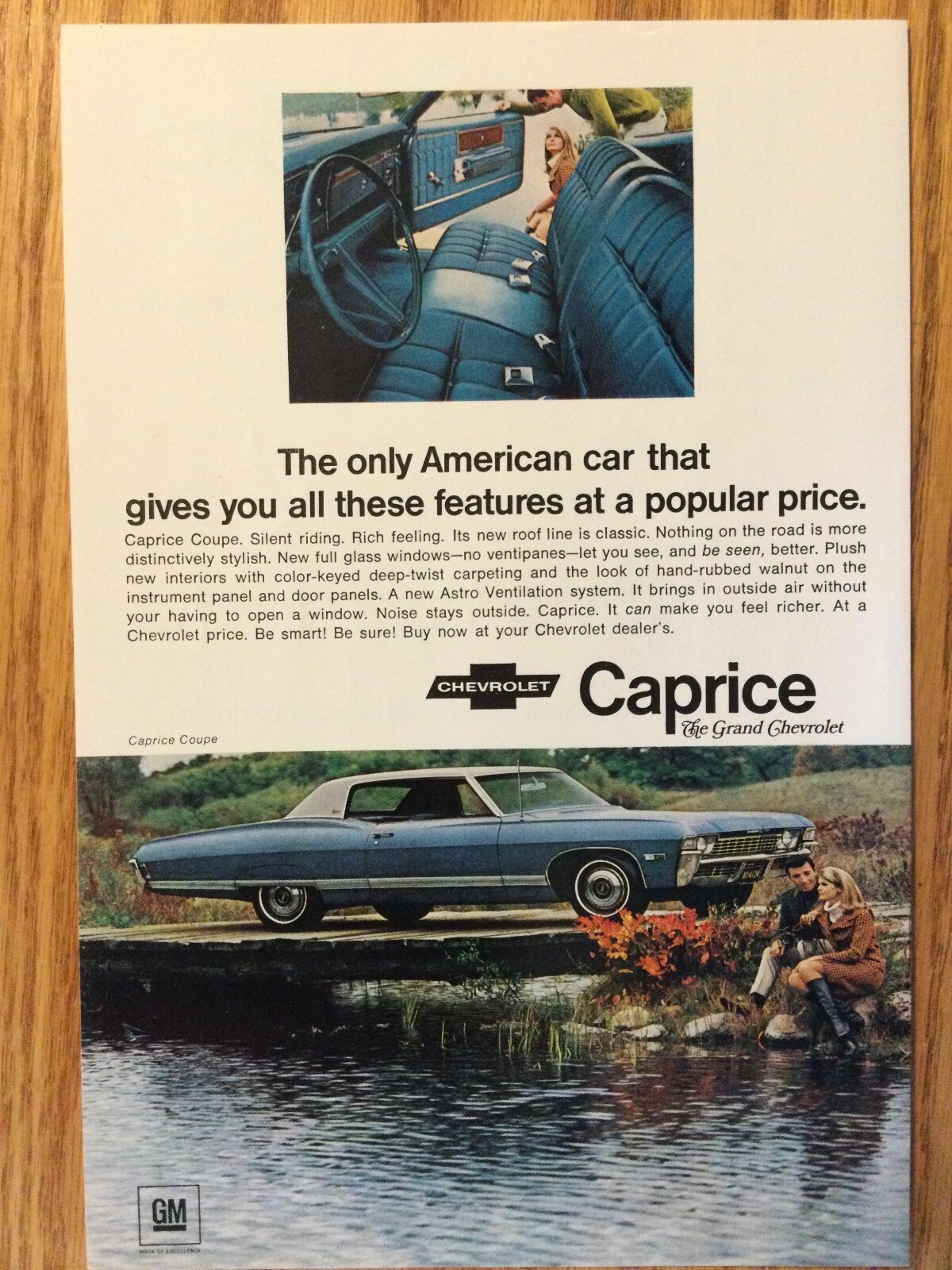 CHEV22 VINTAGE Original 1968 Chevrolet Caprice Coupe Small ...