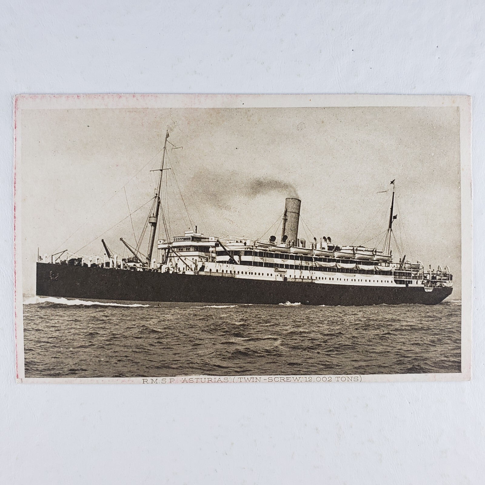 Royal Mail Steam Ship RMS Asturias Postcard c1927 Vintage Shipping ...