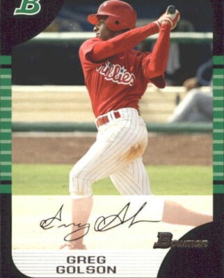2005 Bowman Philadelphia Phillies Baseball Card #161 Greg Golson | eBay