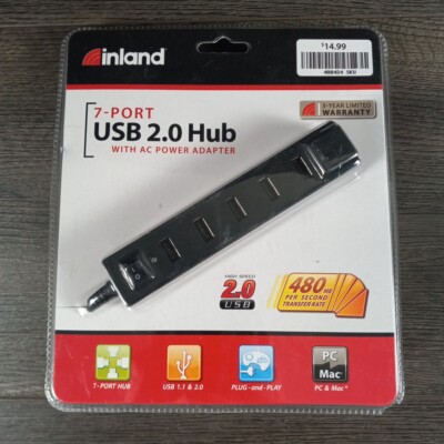 Inland 7 Port USB 2.0 Powered Hub | eBay