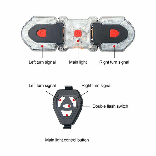 1 Set Bike Turn Signals Light Front and Rear w/ Smart Wireless Remote ...