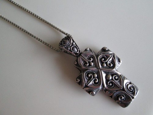 STERLING SILVER CROSS PENDANT ON 27 INCH CHAIN | eBay