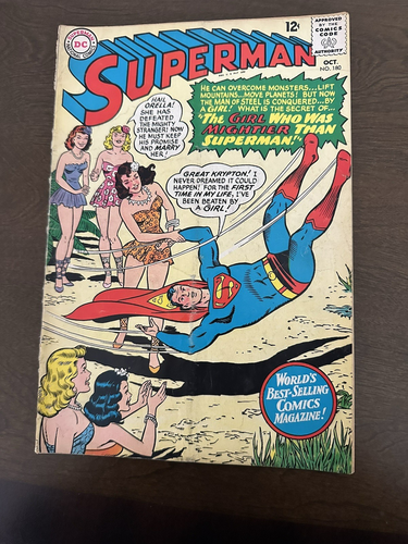Superman, No 180, Oct 1965, "The girl who was mightier than Superman ...