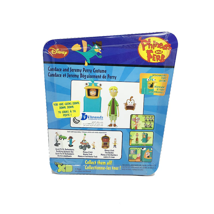 DISNEY PHINEAS AND FERB FIGURES UGLYINATOR GUN CANDACE AND JEREMY PERRY ...