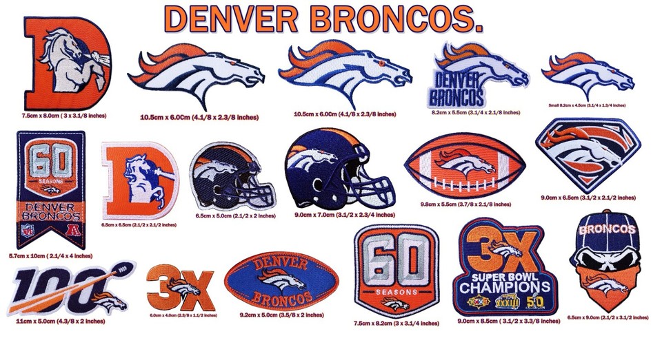 DENVER-BRONCO Football Patches Iron,Sew on(Select options) Thai by USPS ...