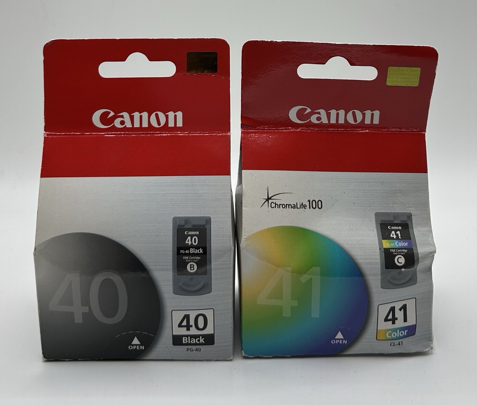Lot Of 2 Genuine Canon PIXMA PG-40 Black & CL-41 Color Ink Cartridges ...