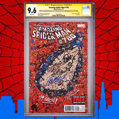 CGC 9.6 SS Amazing Spider-Man #700 signed by Lee Bagley Mr. Garcin +13 ...