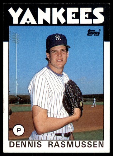 1986 Topps Baseball Card Dennis Rasmussen A New York Yankees #301 | eBay