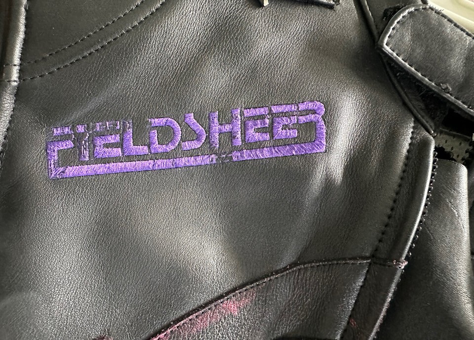 Fieldsheer Black Leather Armored Padded Motorcycle Racetrack Jacket Mens 44/54 | eBay