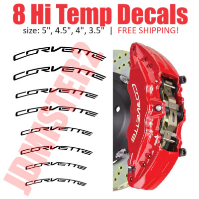 Fits Corvette C7 Brake Caliper Sticker High Temp Curved Decal Vinyl | eBay
