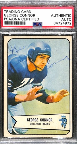 George Connor 1954 Bowman Topps Signed Autographed Card #116 PSA HOF ...