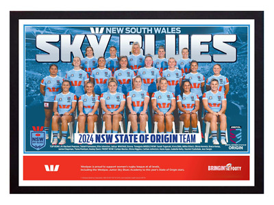 Framed 2024 New South Wales NRLW State Of Origin Poster - 84cm x 59.5cm ...