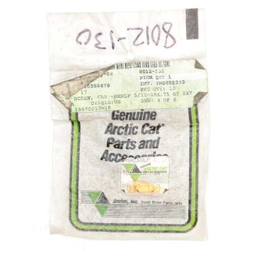 Arctic Cat Hex Head Cap Screw Part Number - 8012-130 | eBay