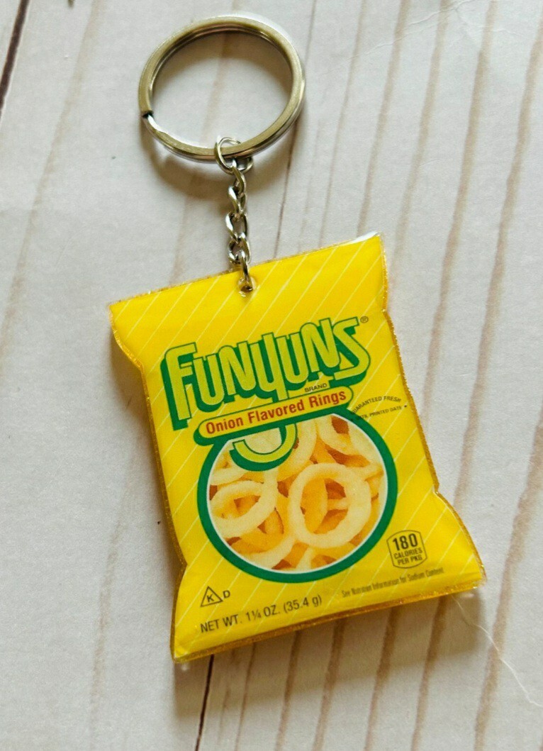 Funyuns Keychain, Food Keychain, Chip Keychain, Fun Keychain, Novelty ...