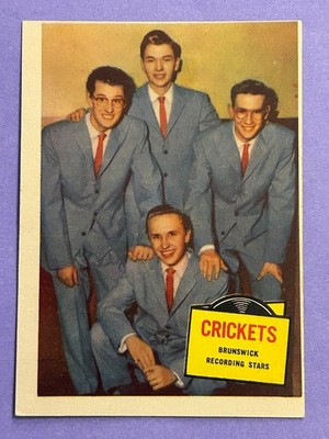 1957 Topps Hit Stars #51 The Crickets Buddy Holly crease free | eBay