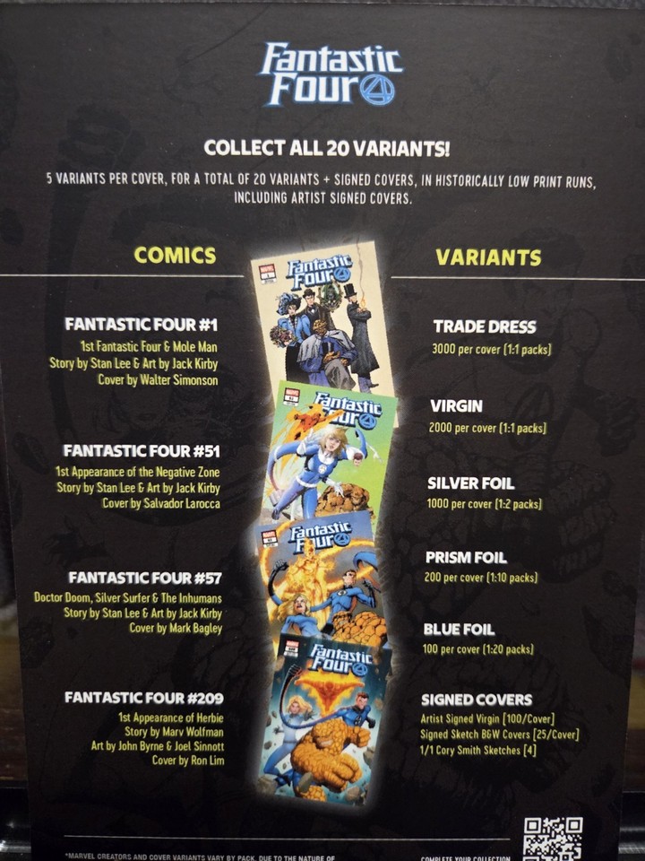 FANTASTIC FOUR #209 WHATNOT PACK BLACK&WHITE SIGNED SKETCH COVER BY RON ...