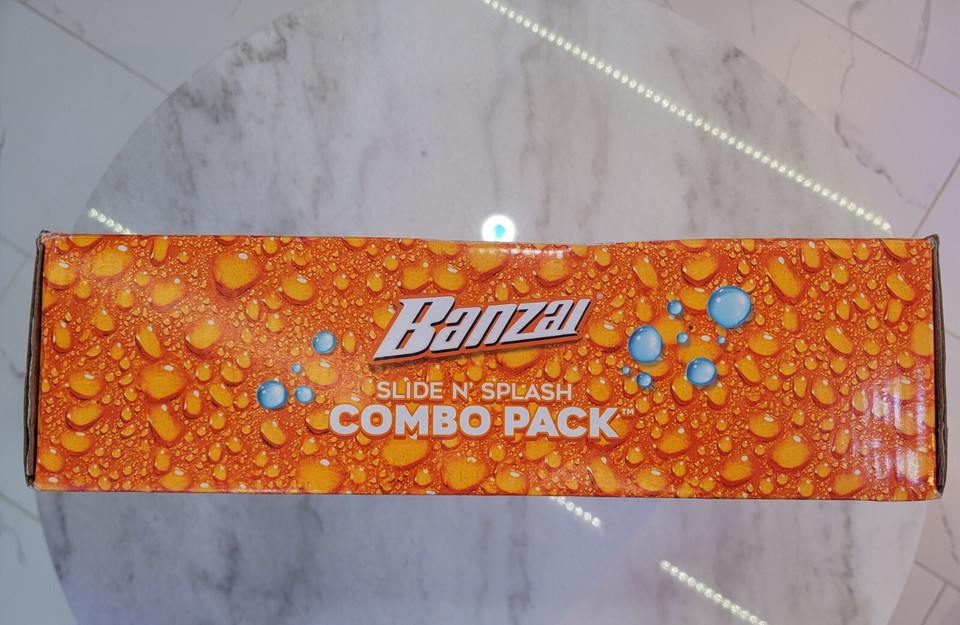 Banzai Slide N' Splash 2-in-1 Water Slide & Pool Combo Outdoor Fun ...