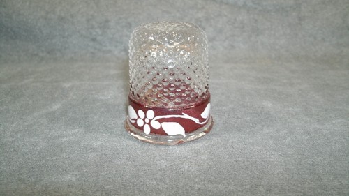Vintage Westmoreland Glass Company Thimble - Hand Painted | eBay
