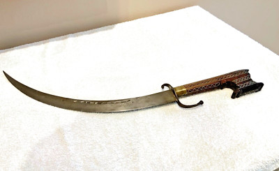 Moroccan Nimcha Steel Sword, Red Inlay Circa 1700 - 1850 AD Damascus ...