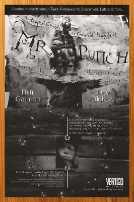 1994 Vertigo Comics Mr. Punch Print Ad/Poster Neil Gaiman Dave McKean ...