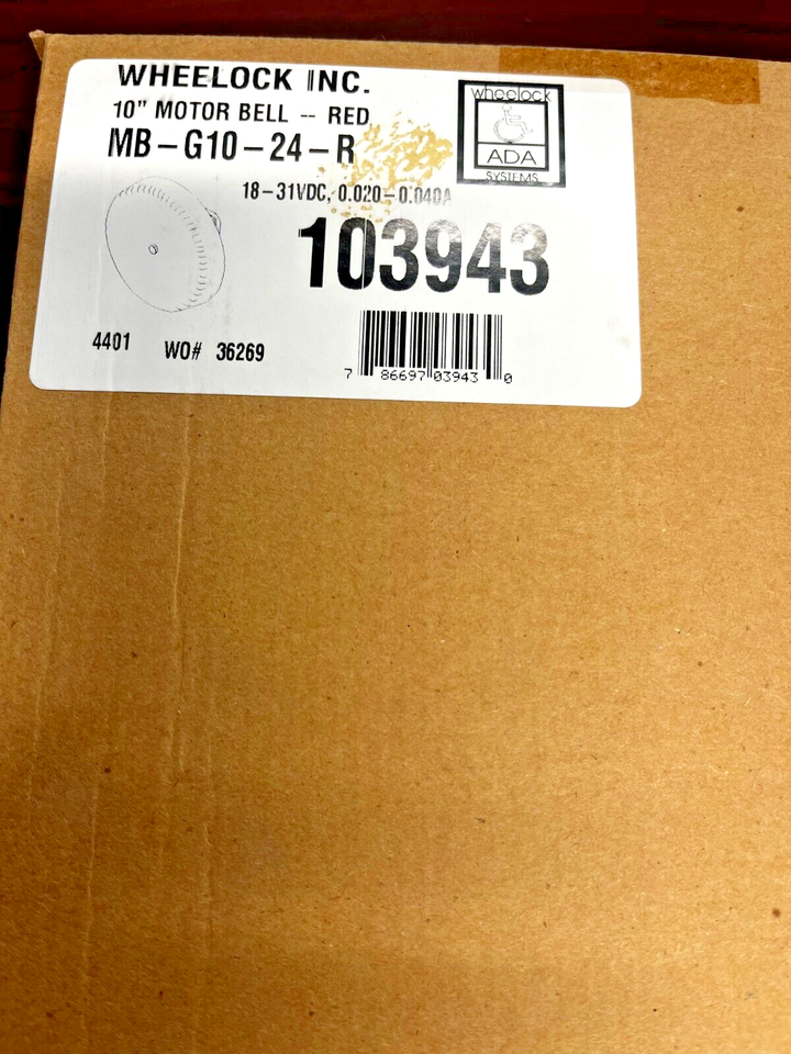 Wheelock MB-G10-24-R Alarm Bell | eBay