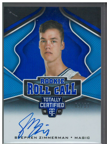 A9147- 2016-17 Totally Certified Rookie Roll Call Blue #40 Stephen ...