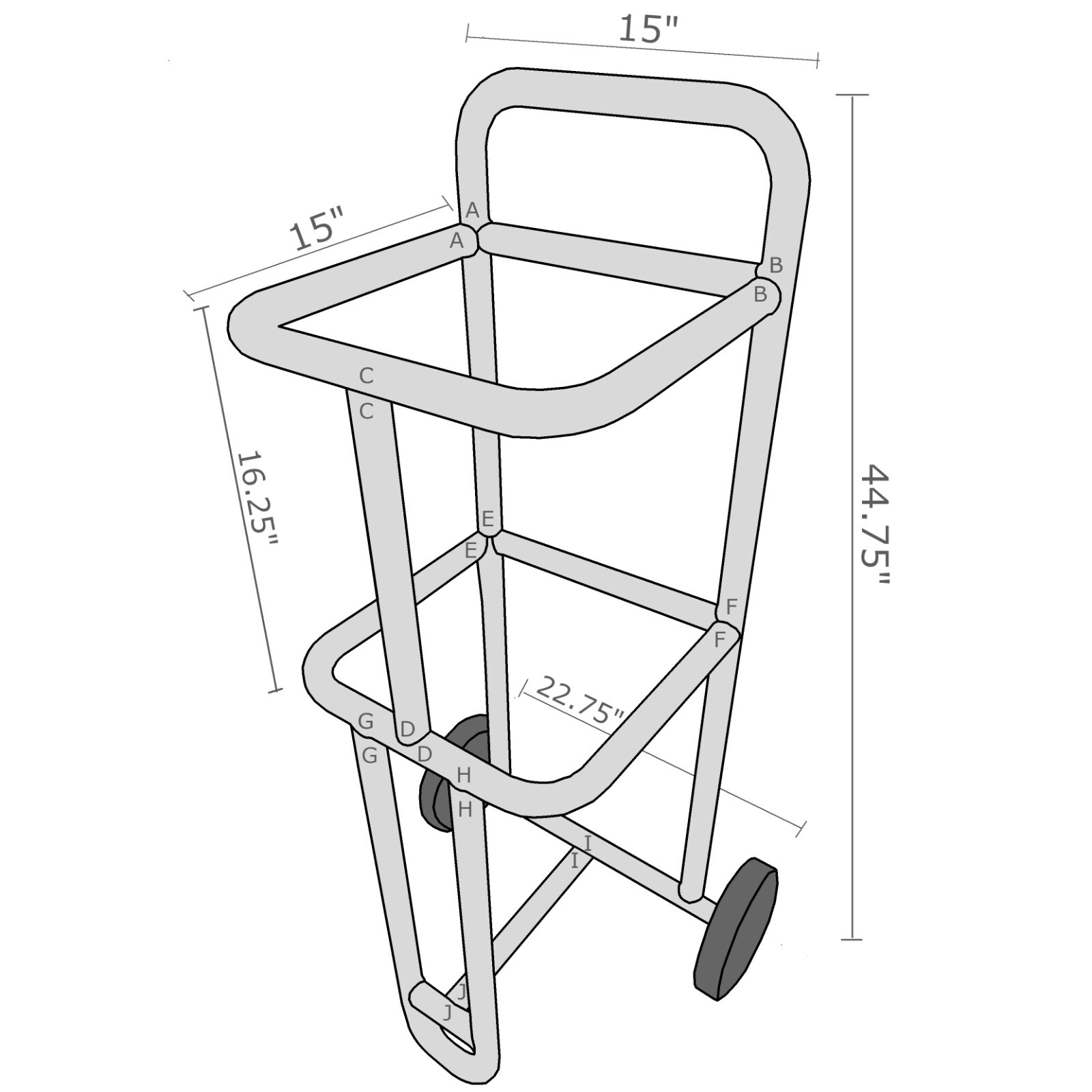 Jones Sports Ball Caddy Cart for Pitching Machines. Baseball, Softball ...