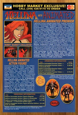 1998 Hellina Animated Video/Action Figure Print Ad/Poster VHS Toy Promo ...