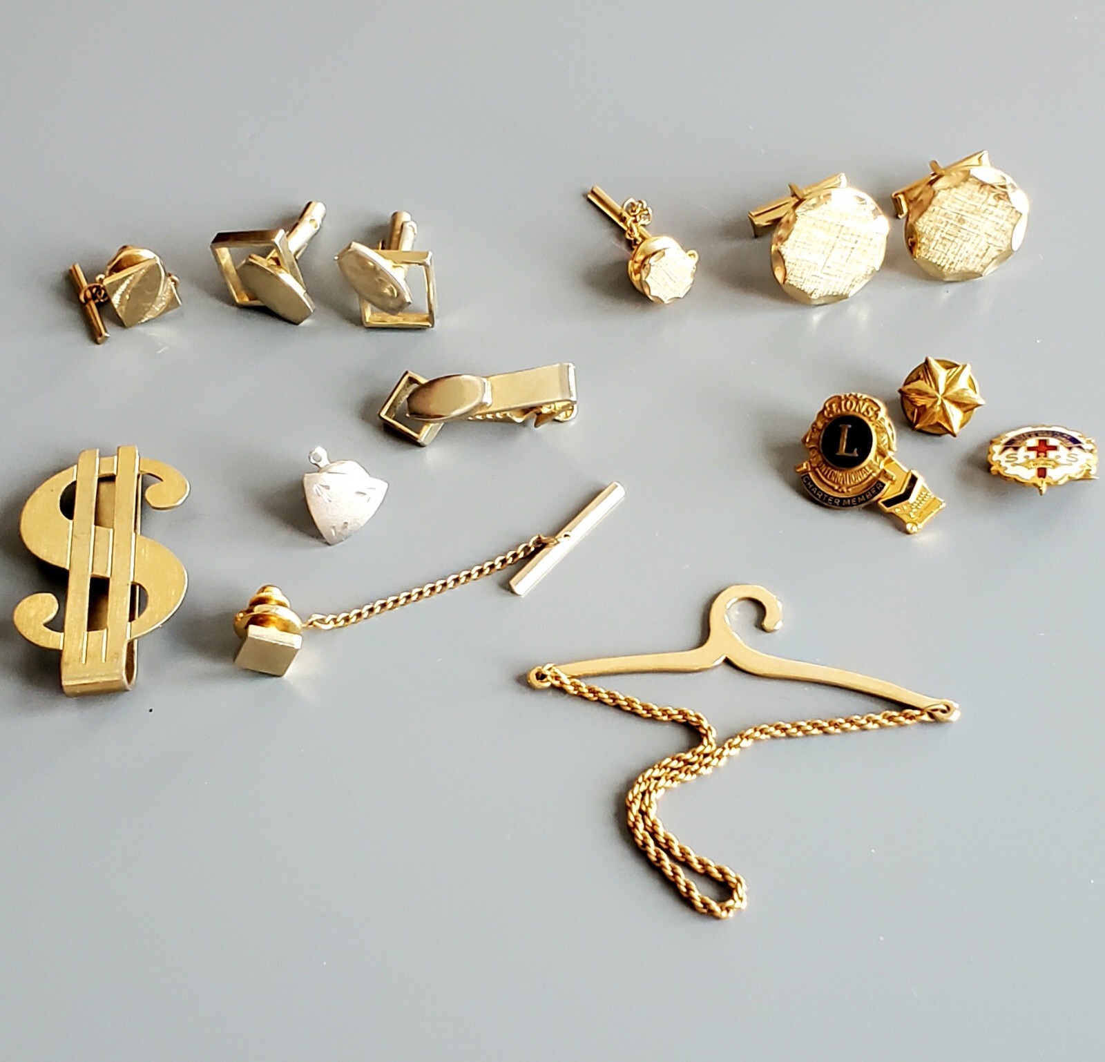 Variety Of Quality Vintage Tie Tacks Cuff Links And Pins Estate. As Is ...