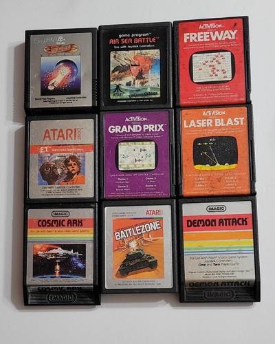Lot of good games! Atari 2600 ET Battlezone Laser Blast Demon Attack ...