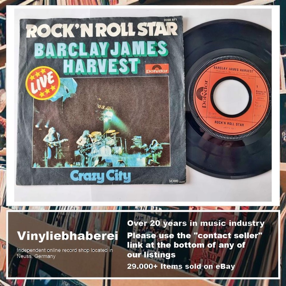 Barclay James Harvest - Rock 'n Roll Star 7'' Vinyl Germany | eBay