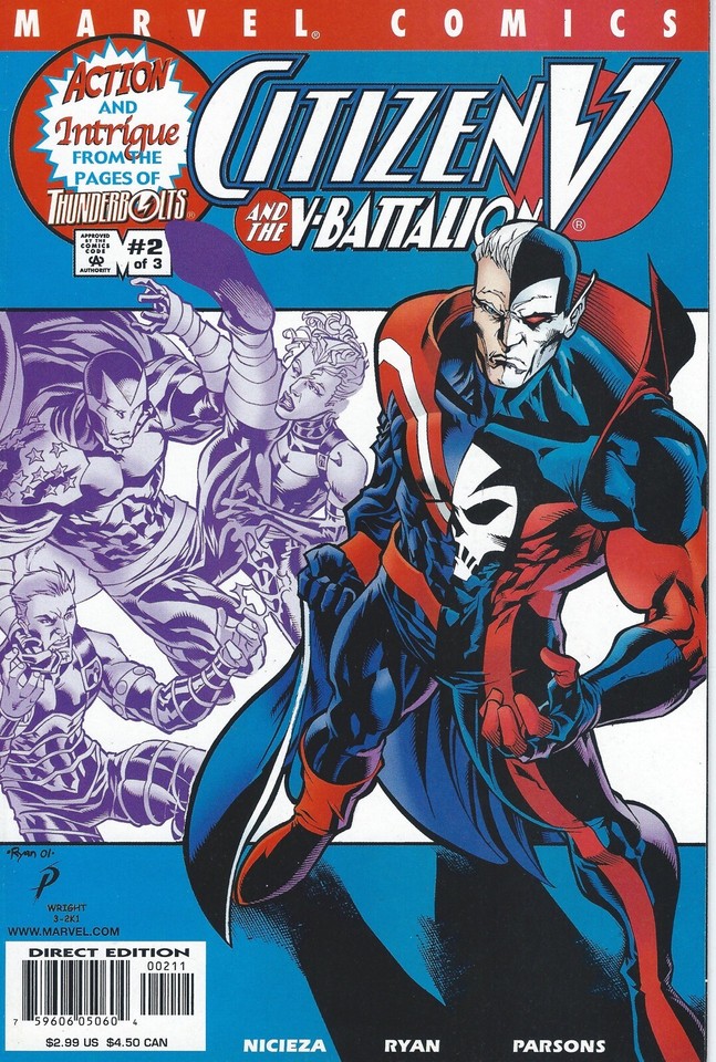 Marvel 2001 CITIZEN V & V-BATTALION #1-3 Complete Series Set ...