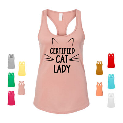 Certified Cat Lady meow kitty feline fanatic furbabies crazy fur Women ...