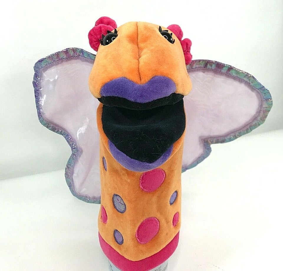 Manhattan Toy Orange Electralips Bug Butterfly Wings 1999 Hand Puppet ...