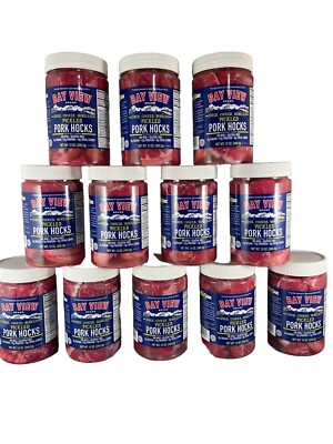 Gourmet Pickled Boneless Pork Ham Hocks Case of 12 Shatter Proof Jars ...