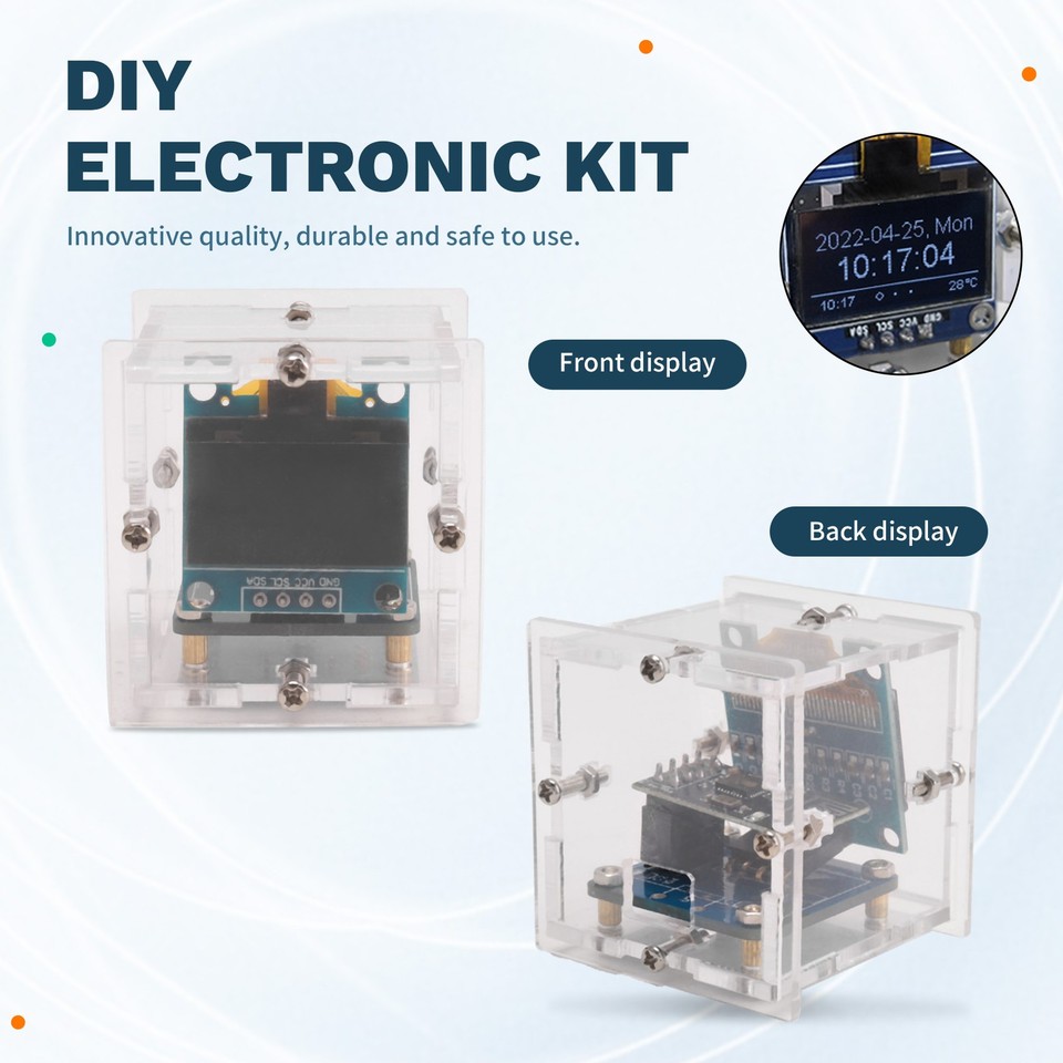 ESP8266 DIY Electronic Kit Clock OLED Display Connect avec DIY Projet de 4862 | eBay