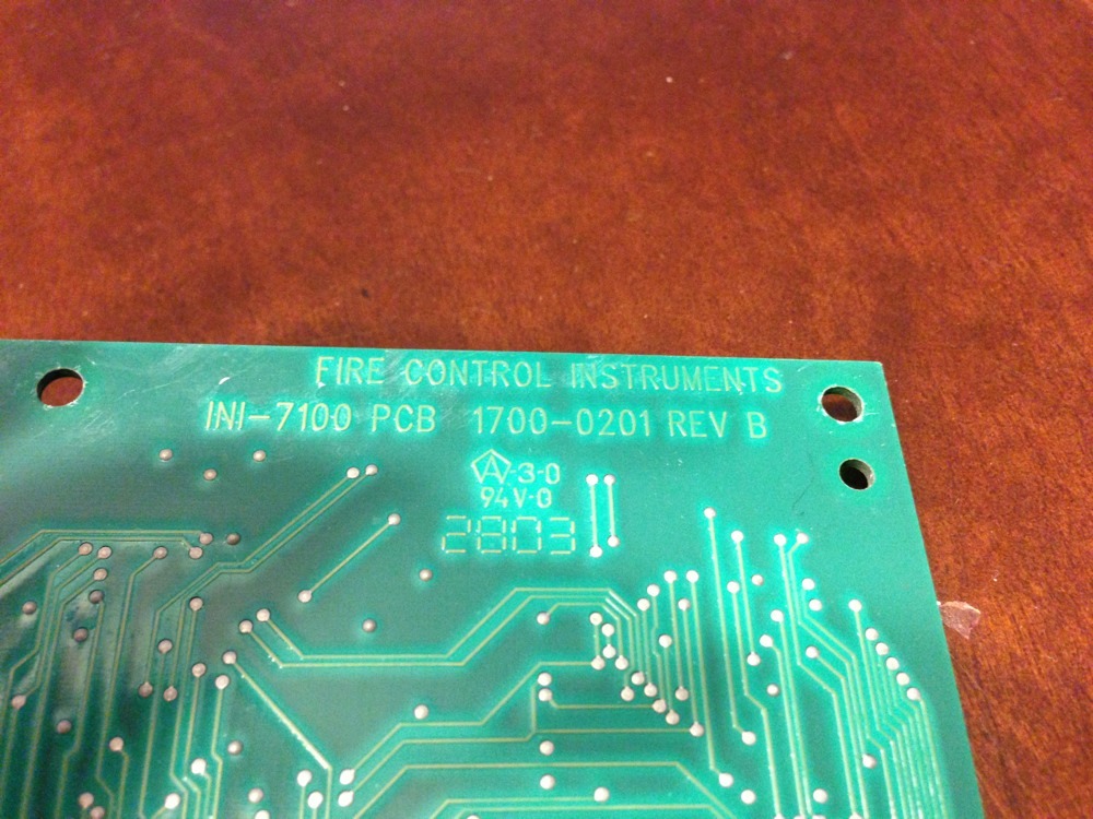 FCI GAMEWELL INI-7100 MODULE 1120-0848 Fire Alarm 1700-0201 Fci 7100 ...