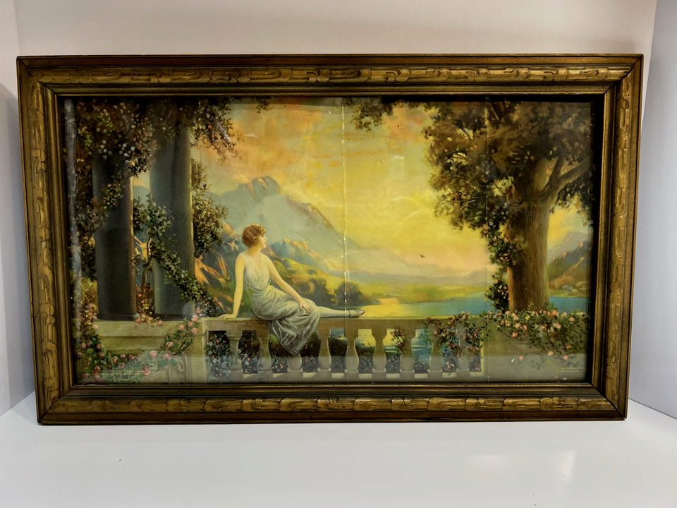 Original 1920's R. Atkinson Fox (1860-1935) Lithograph Titled "SUNSET ...